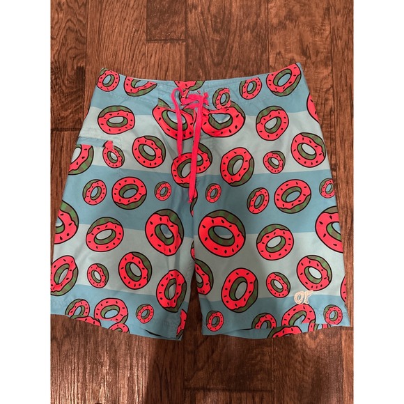 Odd Future | Swim | Odd Future Donut Swim Trunks Blue Striped Swim ...